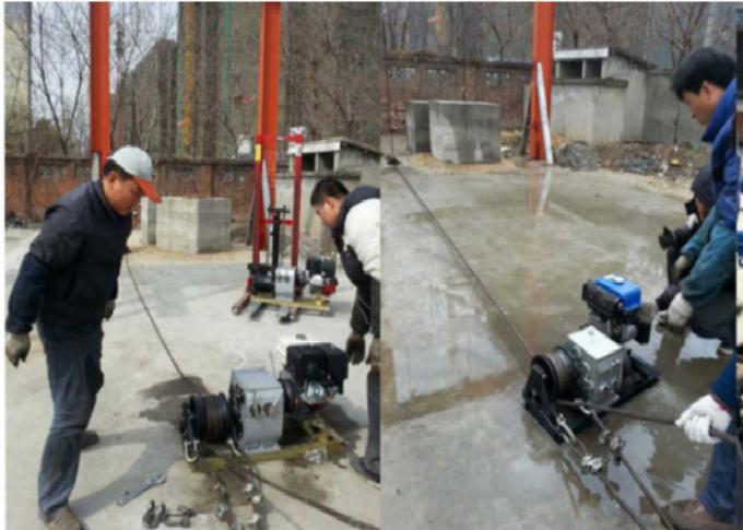 3 Ton Diesel Engine Cable Pulling Winch For Stringing ABC Cable ISO