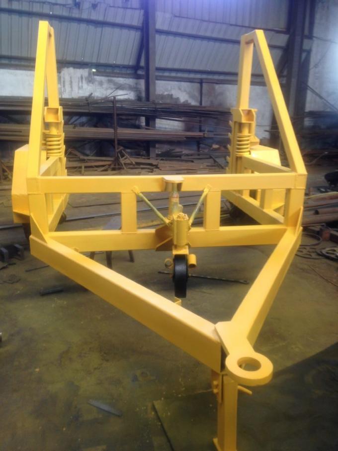Heavy Duty 8 Ton Cable Reel Carrier , Cable Drum Trailer With Axis bar