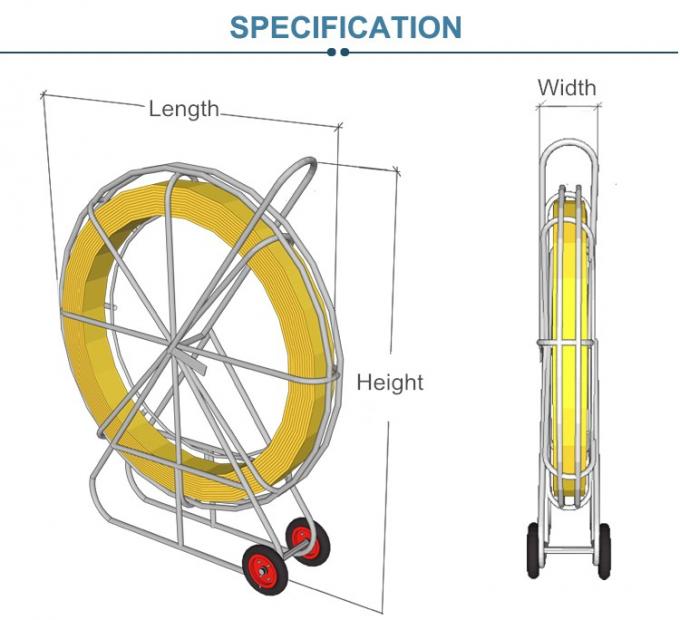 Underground Cable Tools 11mm Fiberglass Duct Rod / Duct Rodders