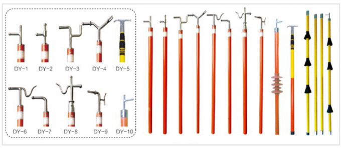 Fiberglass Insulated Telescopic Operating Rod Hot Stick Link Stick