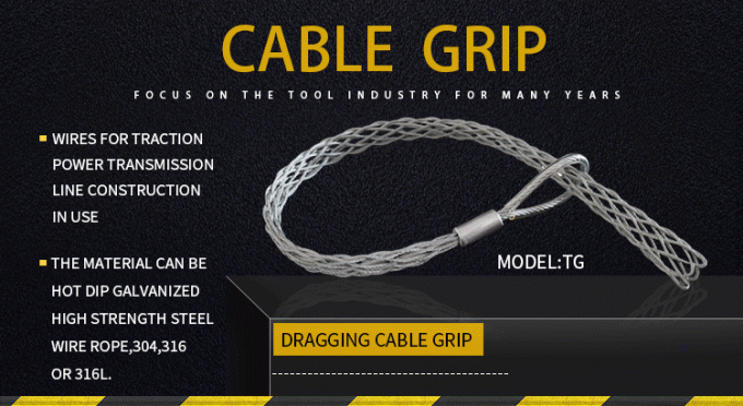 High Strength Stainless Steel Electric Cable Grip Fiber Optic Cable Tools