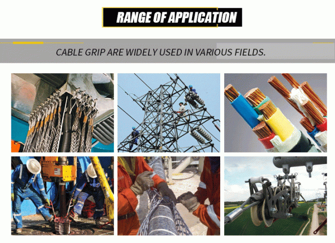 High Strength Stainless Steel Electric Cable Grip Fiber Optic Cable Tools
