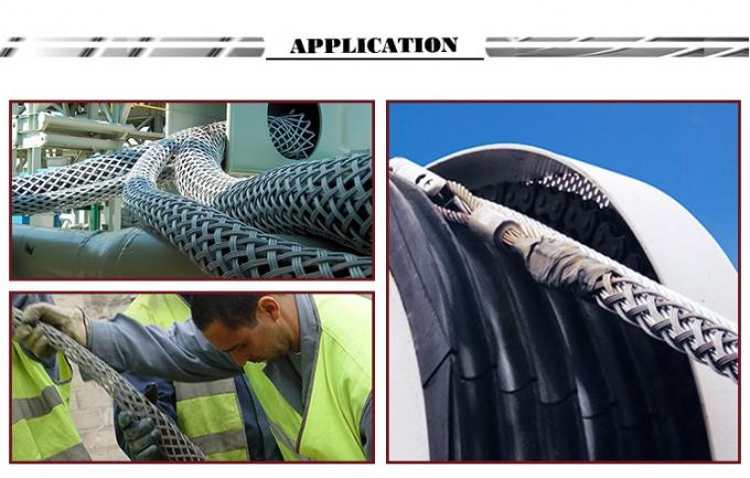 Heavy Load Steel Wire Rope Double Side Dragging Cable Mesh Grip