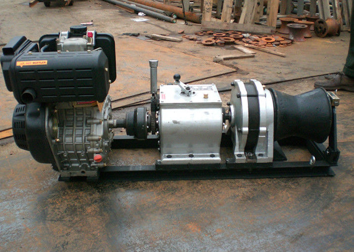 5 Ton High Speed Diesel Cable Winch Puller Lifting Winch Fast Engine Powered Winch Sshaft Driving