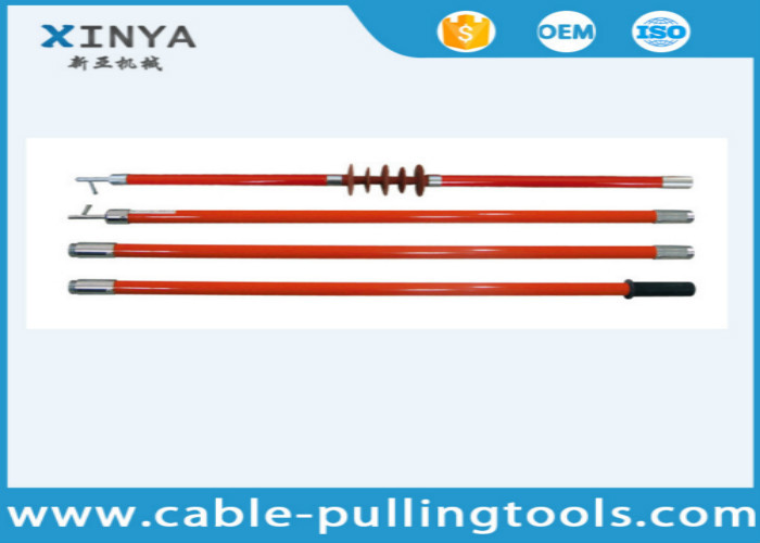 Telescopic Fiberglass Hot Stick For High Voltage Insulating Switch Out ...